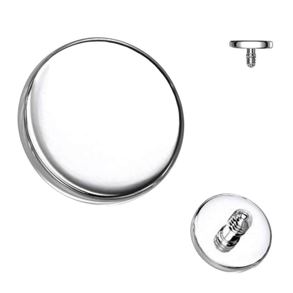 Flat Disc Internal Threaded Titanium End | Poppy's Parlour, LLC